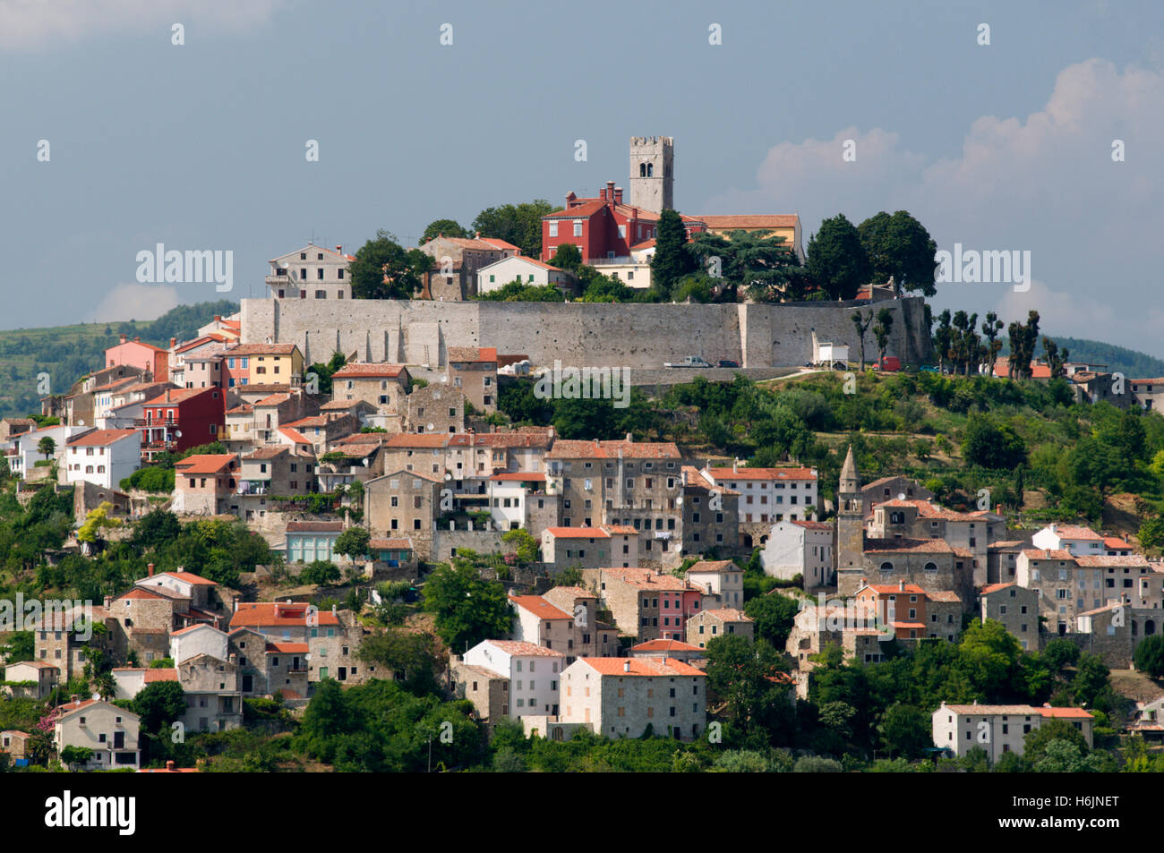 Mountain village of Motovun, Mirna valley, Istria, Croatia, Europe ...