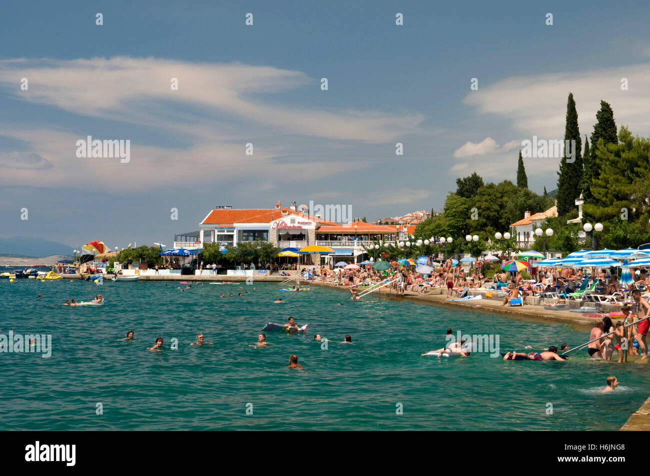 Coast and beach, Selce, Kvarner Gulf, Croatia, Europe Stock Photo - Alamy