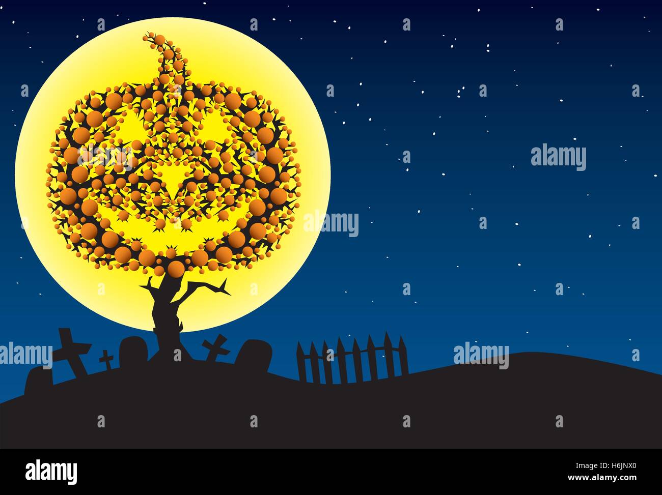 Lantern tree night Stock Vector Images - Alamy