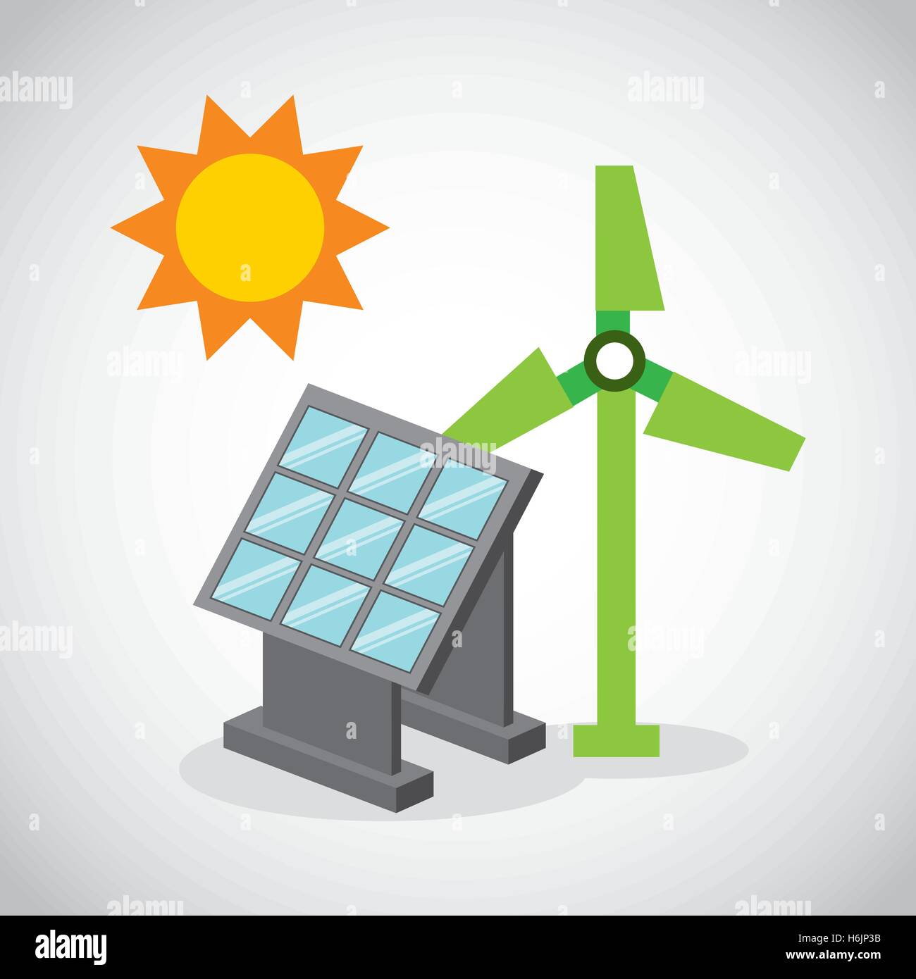 ecological alternative energy green vector illustration design Stock ...