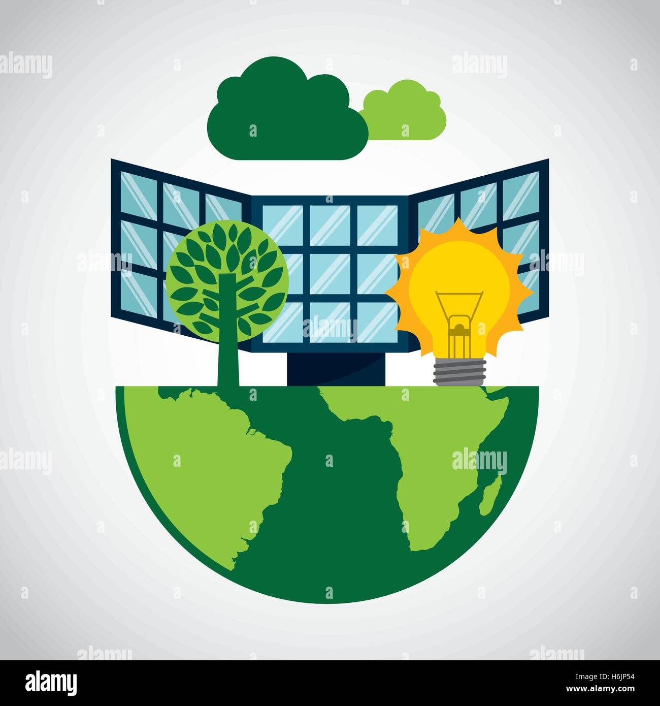 ecological alternative energy green vector illustration design Stock ...