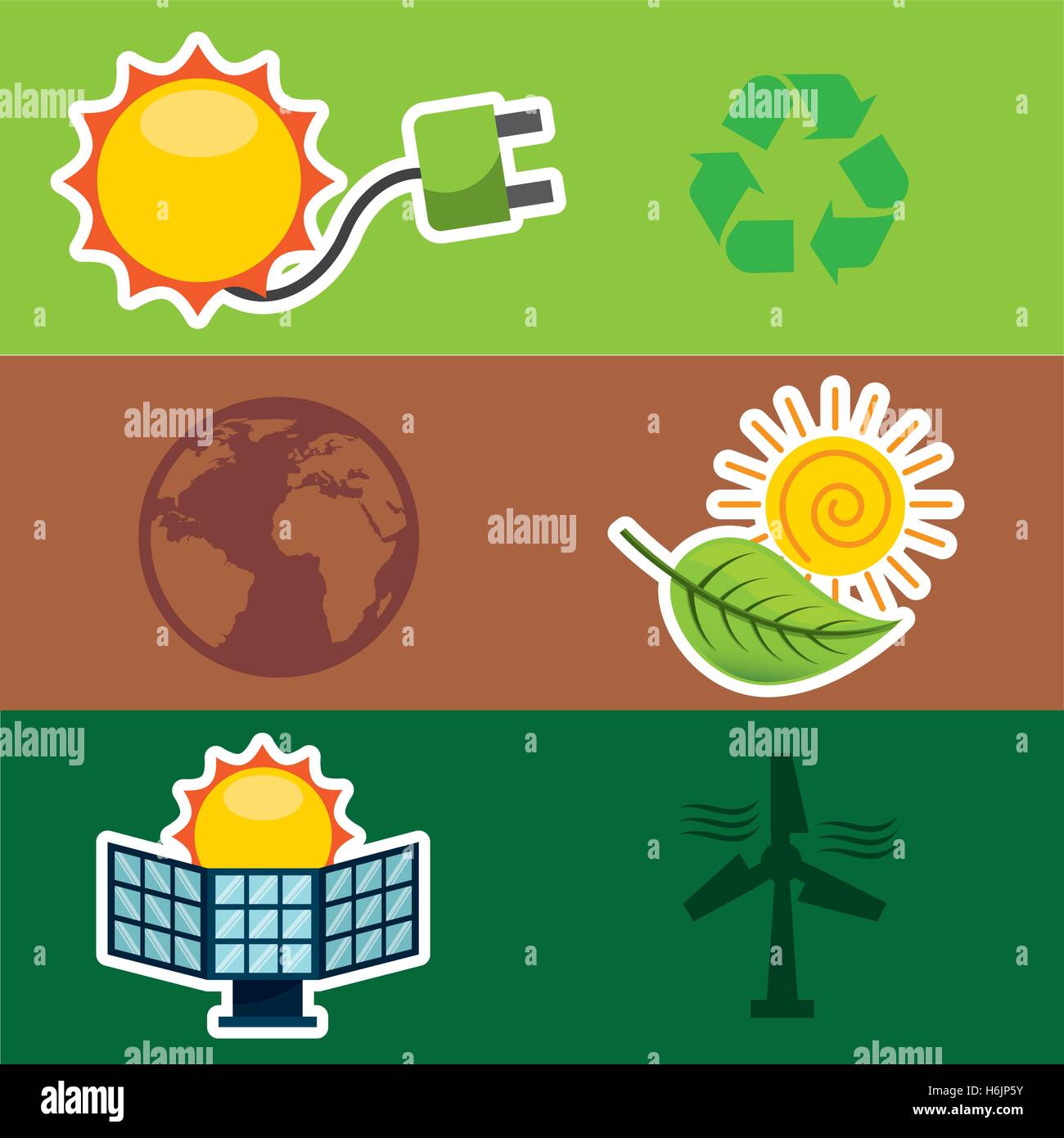 ecological alternative energy green vector illustration design Stock ...