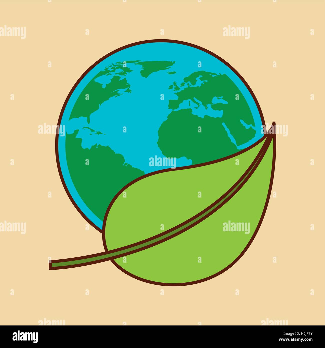 planet earth ecology symbol vector illustration design Stock Vector ...