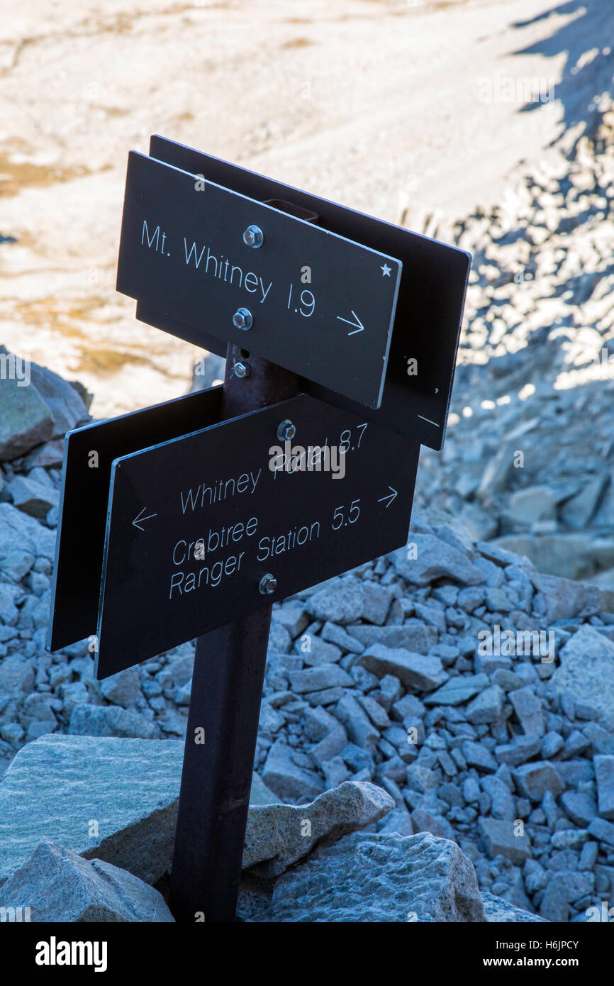 Hiking Mount Whitney, high point of California Stock Photo - Alamy