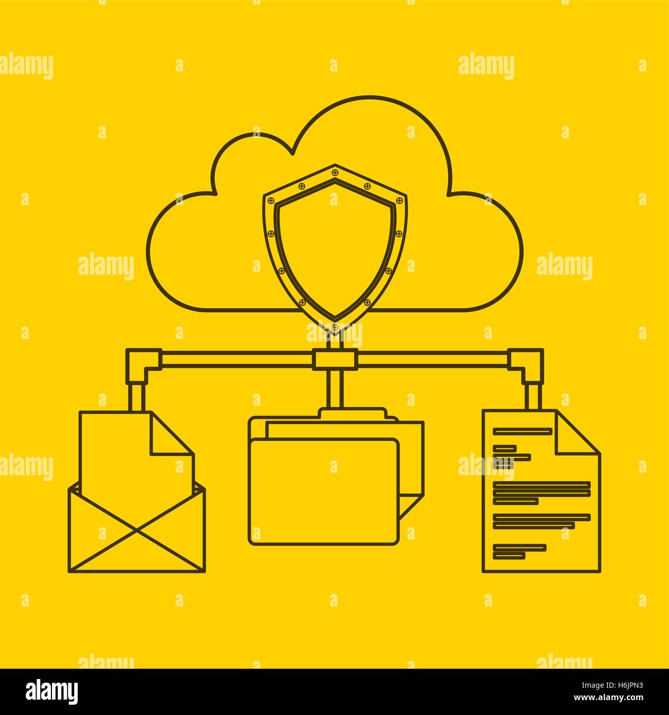 Cloud Computing Data Storage Vector Illustration Design Stock Vector Image And Art Alamy