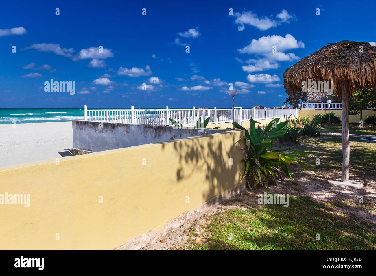 Beach fence scene on island hi-res stock photography and images - Alamy