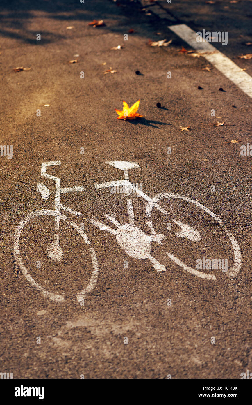 Empty bike lane hi-res stock photography and images - Alamy