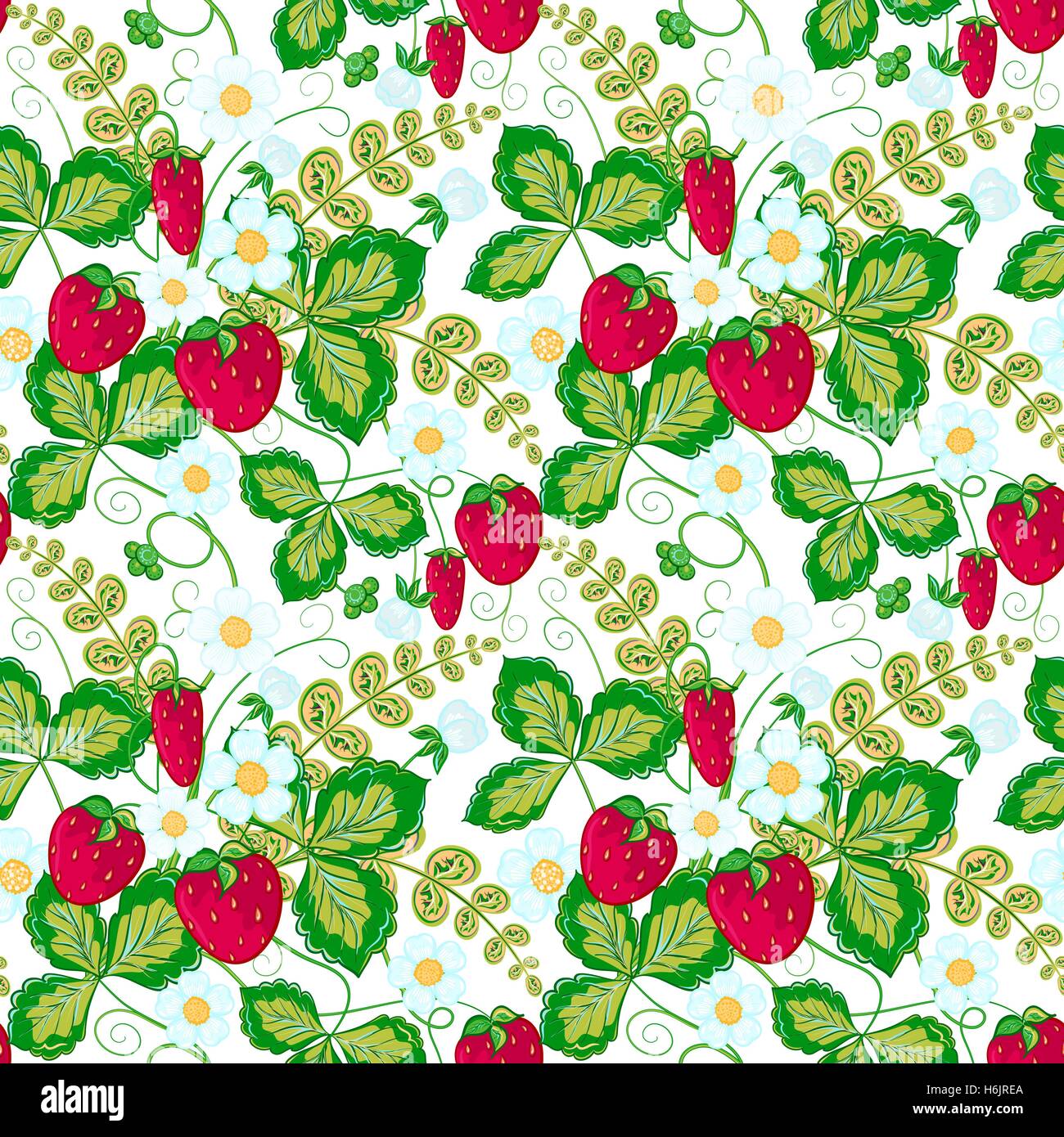 Seamless pattern with strawberries. Perfect for wallpapers, pattern ...