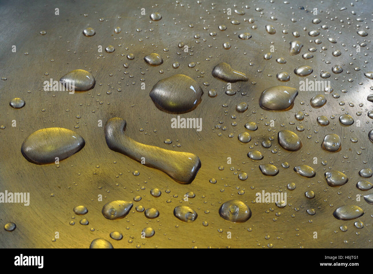 raindrop metal wet brass rain backdrop background gold yellow water ...