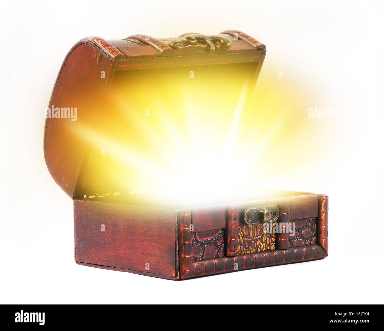 Open wooden chest light Cut Out Stock Images & Pictures - Alamy