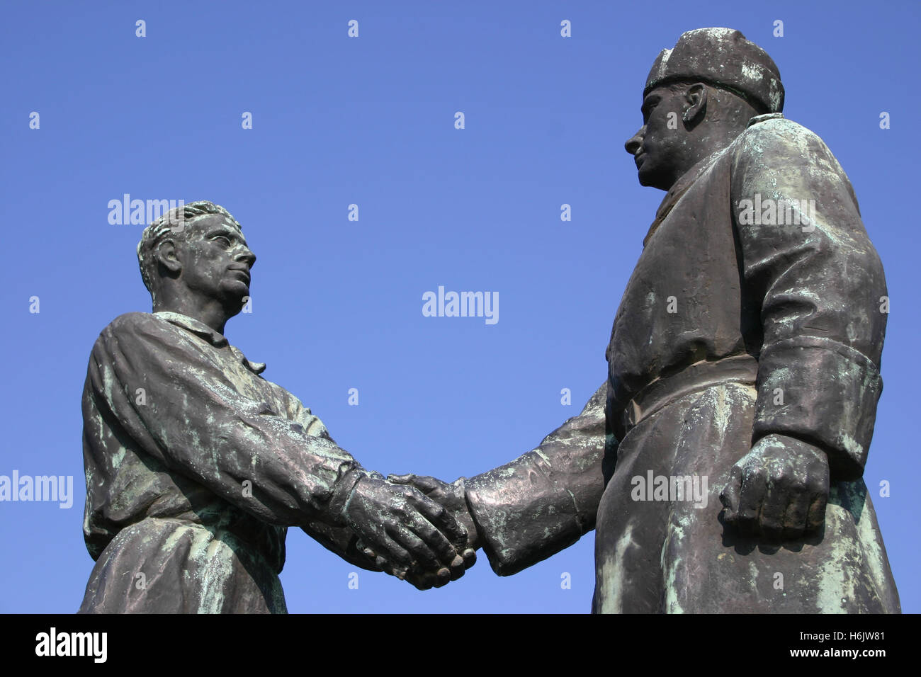 monument of sowj.-ungar. friendship Stock Photo - Alamy