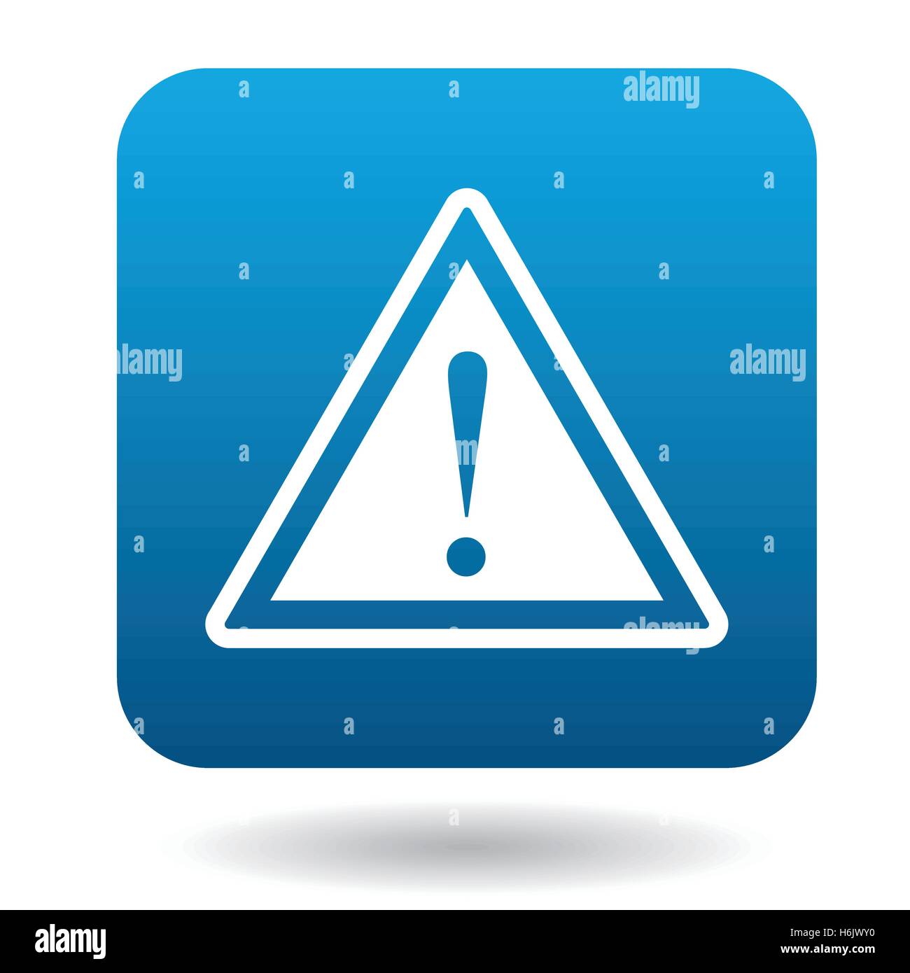 Warning sign icon, simple style Stock Vector Image & Art - Alamy