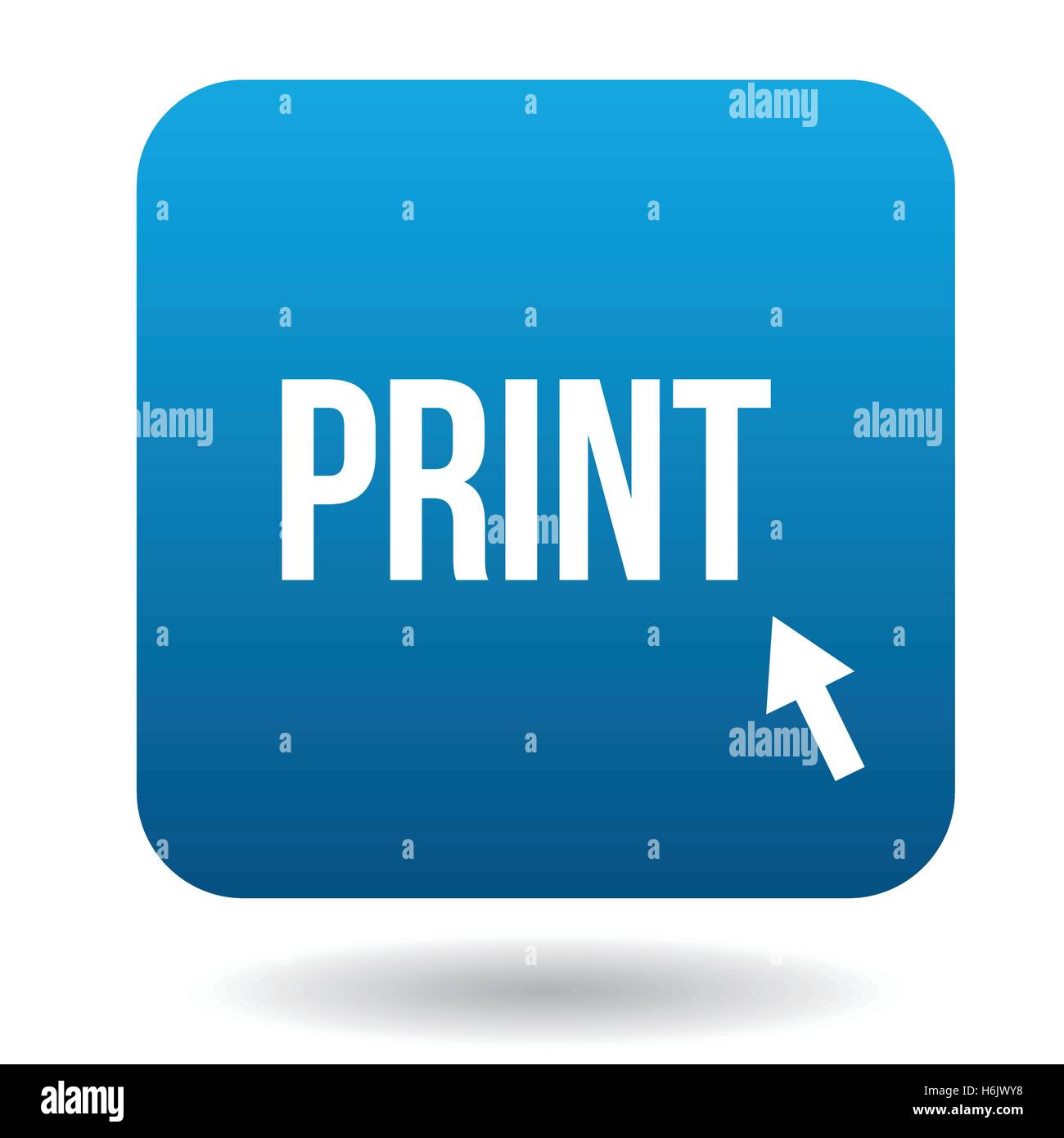 Printer word print icon Cut Out Stock Images & Pictures - Alamy