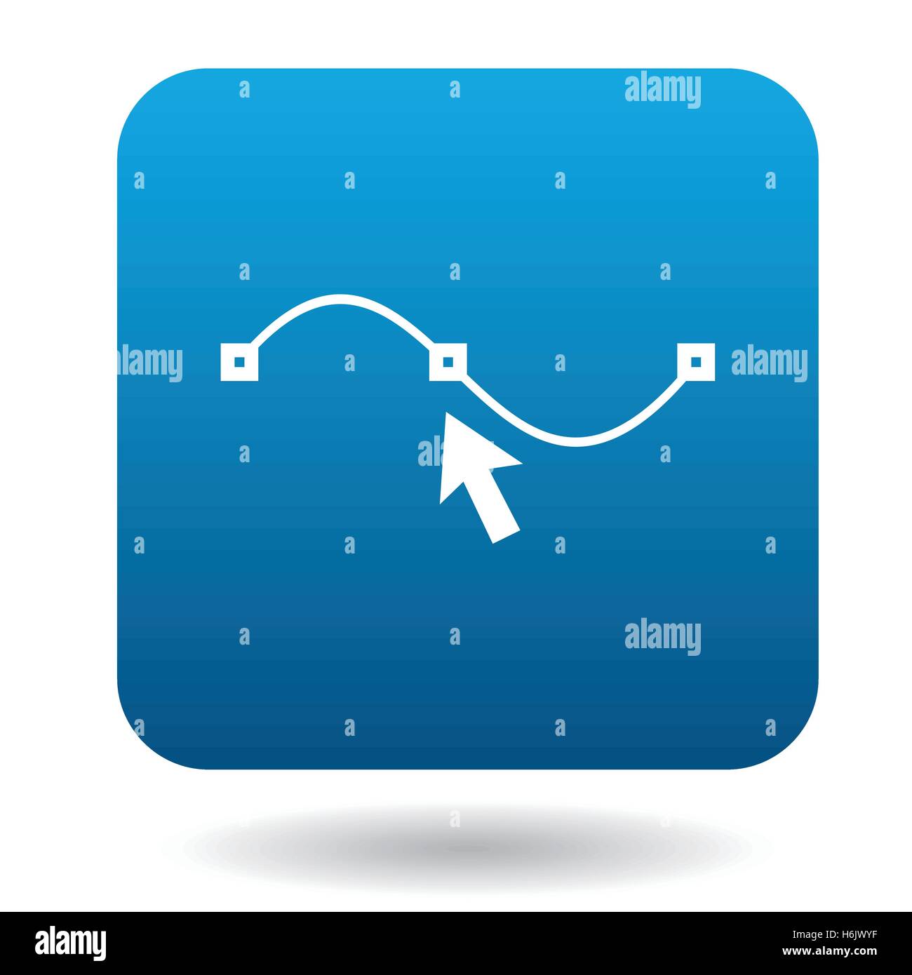 Drawing the curve icon in simple style Stock Vector Image & Art - Alamy