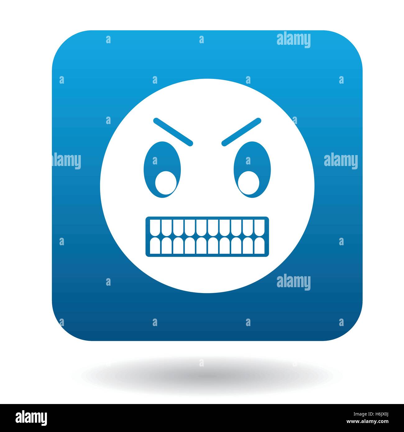 Angry emoticon icon, simple style Stock Vector Image & Art - Alamy