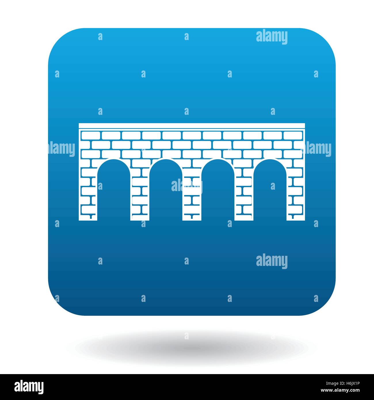 Bridge of brick with arches icon, simple style Stock Vector Image & Art ...