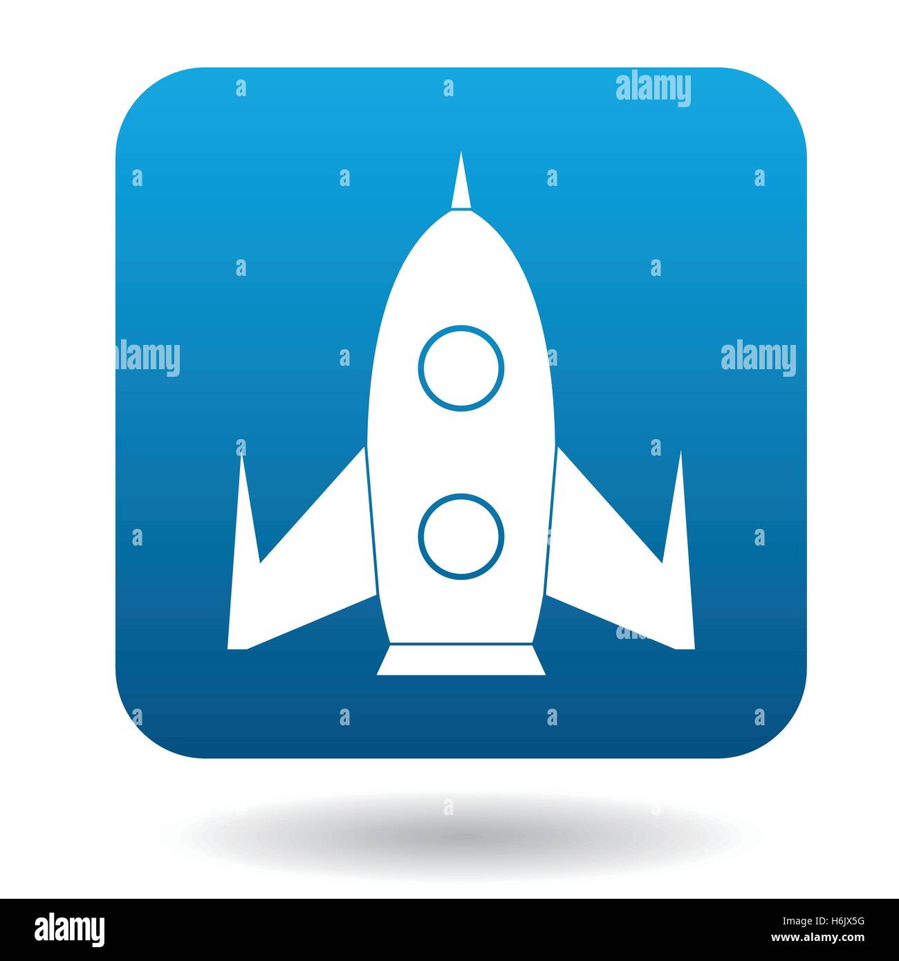 Rocket icon in flat style Stock Vector Image & Art - Alamy