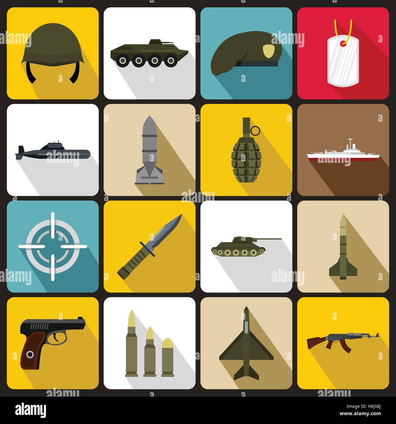 Military icons set, flat style Stock Vector Image & Art - Alamy Military icons set, flat style Stock Vector Image & Art - Alamy