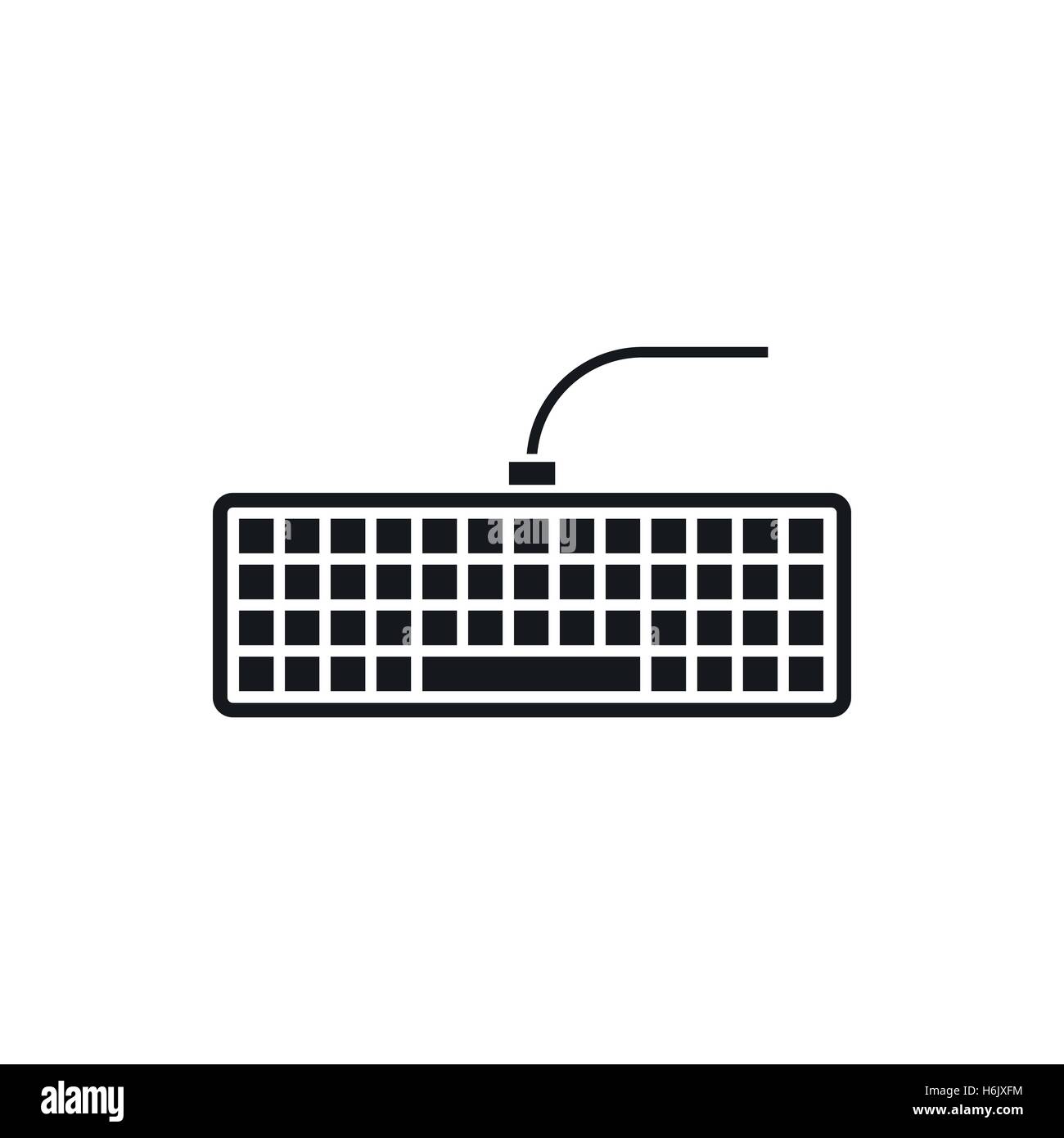 Black computer keyboard icon, simple style Stock Vector Image & Art - Alamy