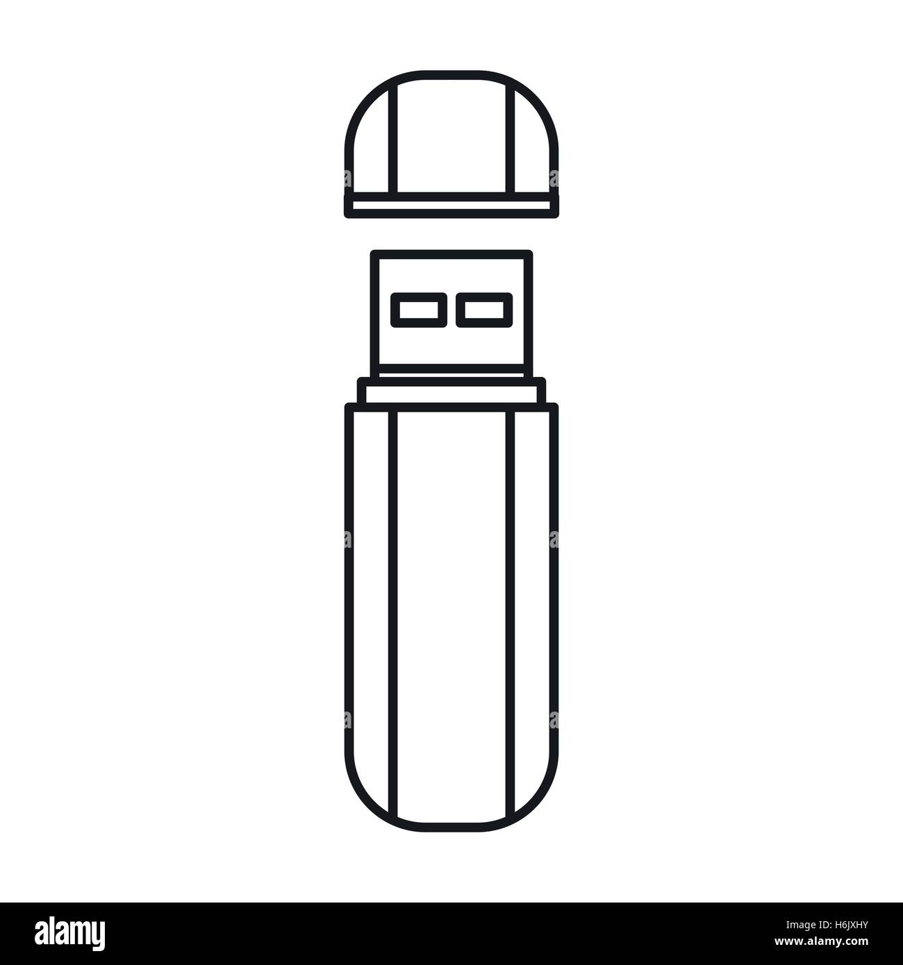 USB flash drive icon, outline style Stock Vector Image & Art - Alamy