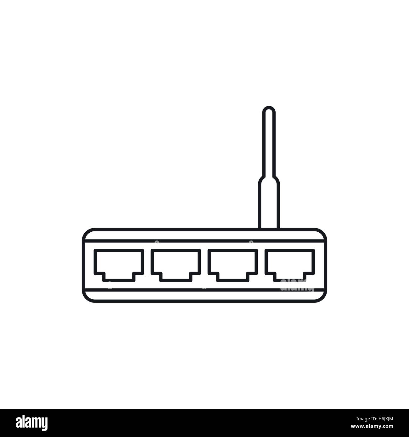 Router icon, outline style Stock Vector Image & Art - Alamy