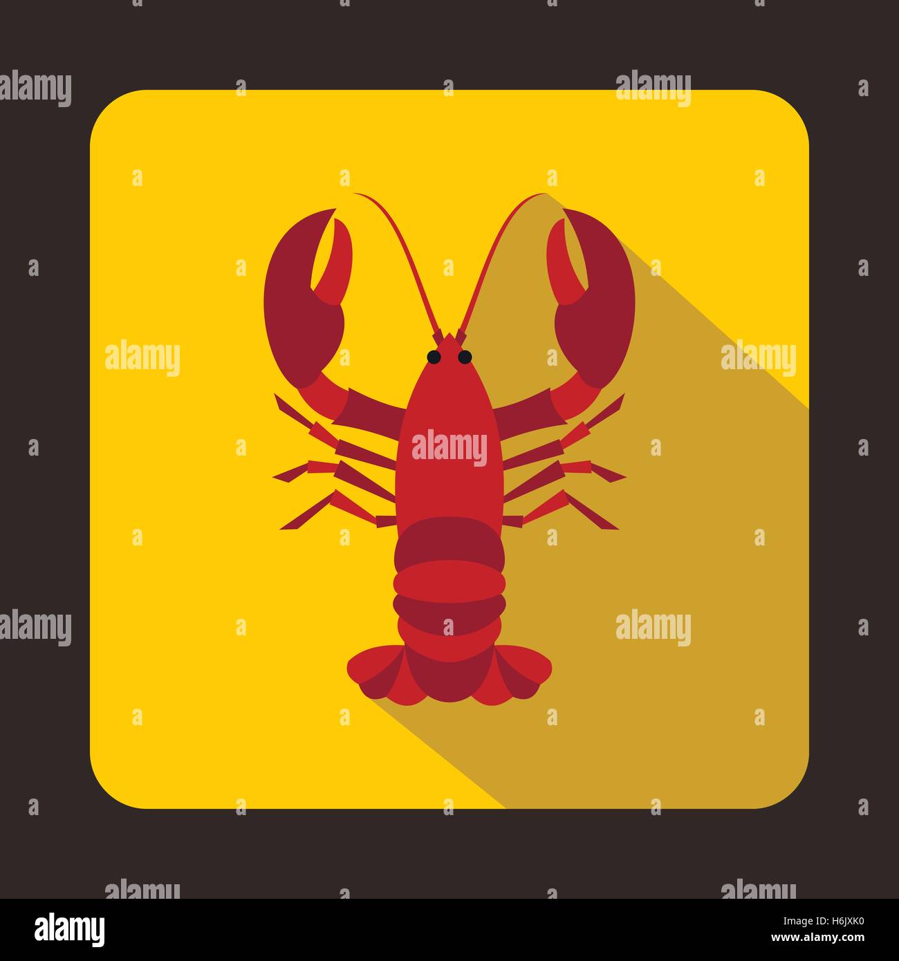 Crayfish icon in flat style Stock Vector Image & Art - Alamy