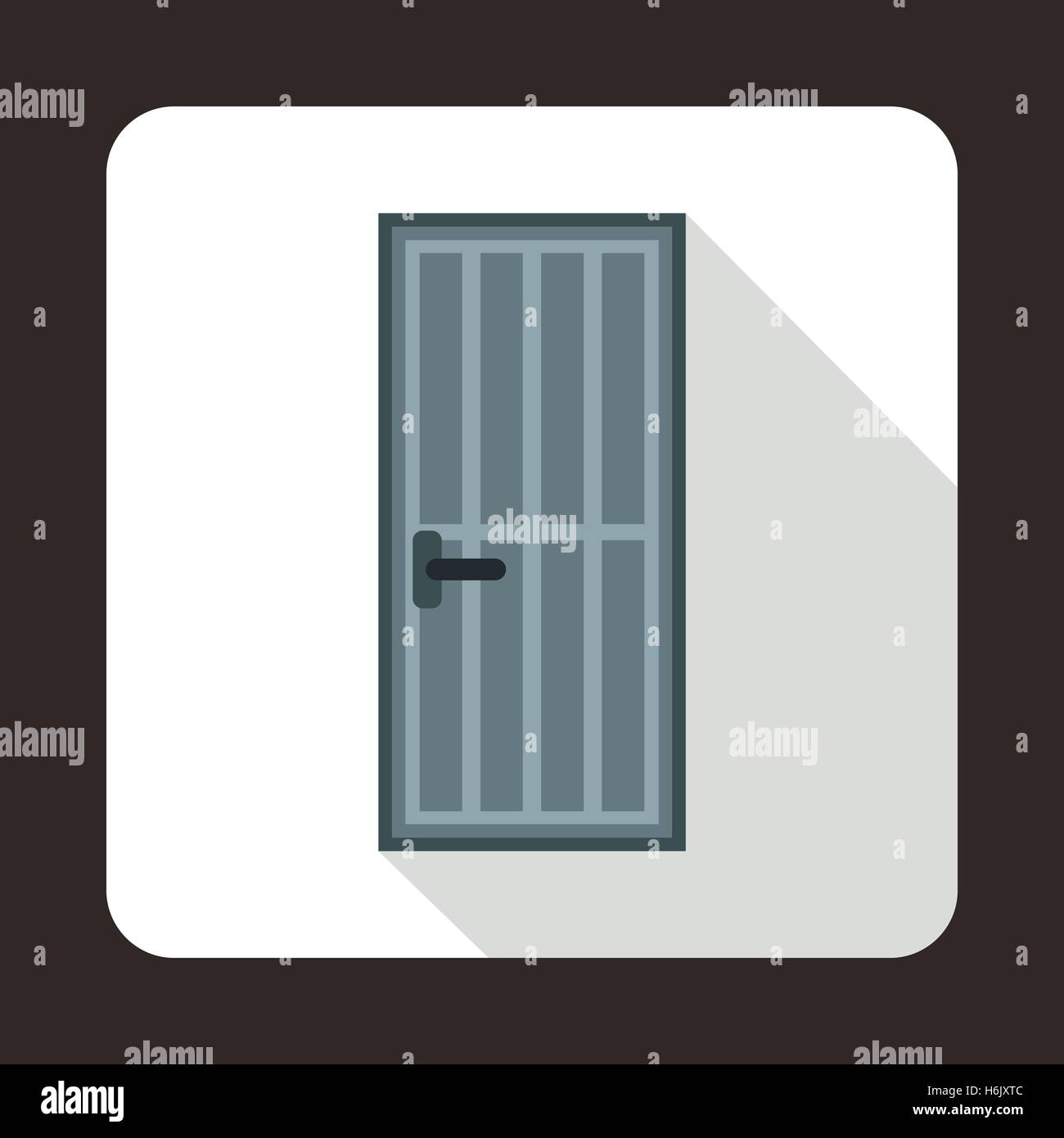 Grey steel door icon, flat style Stock Vector Image & Art - Alamy