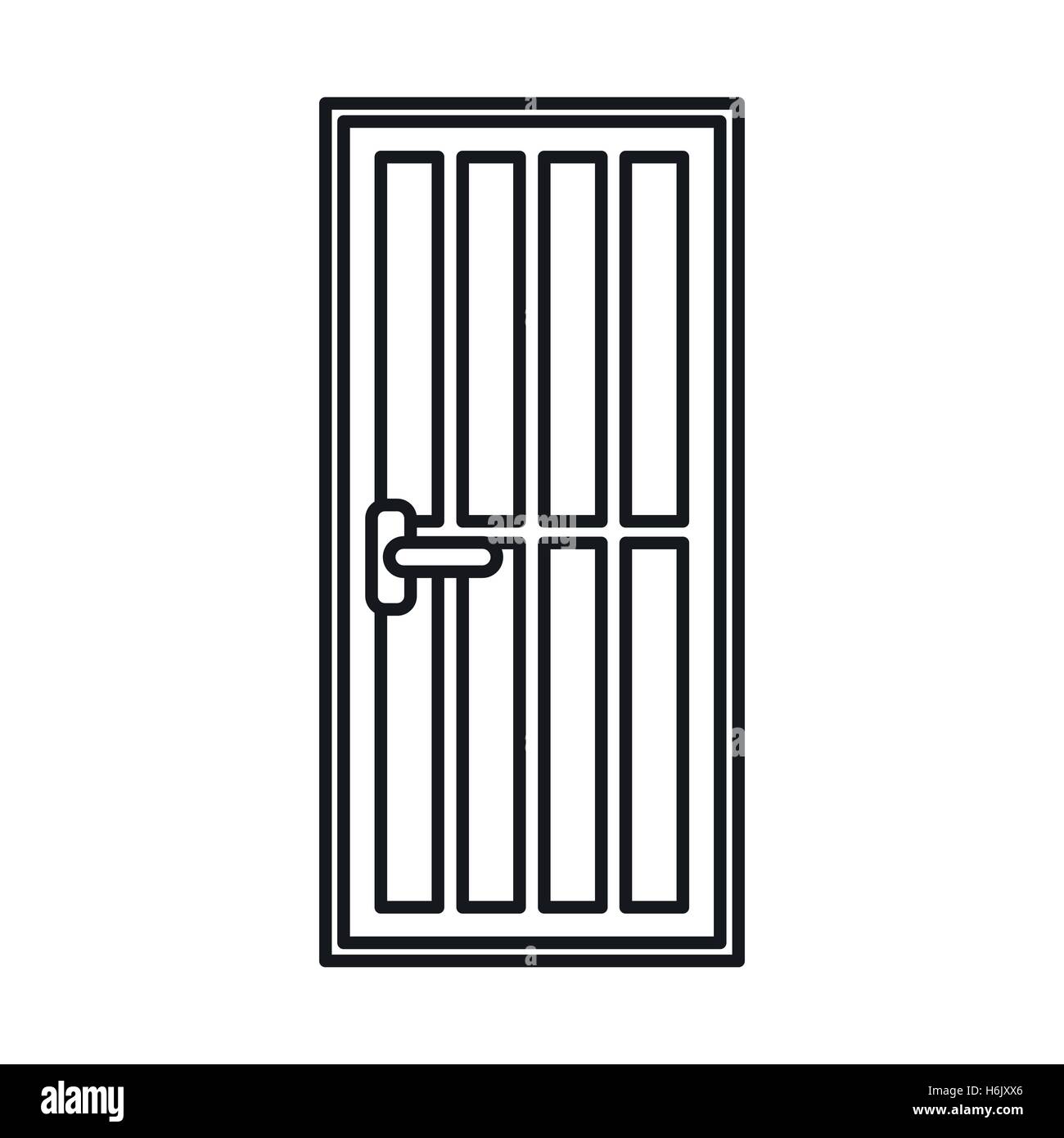 Steel door icon, outline style Stock Vector Image & Art - Alamy