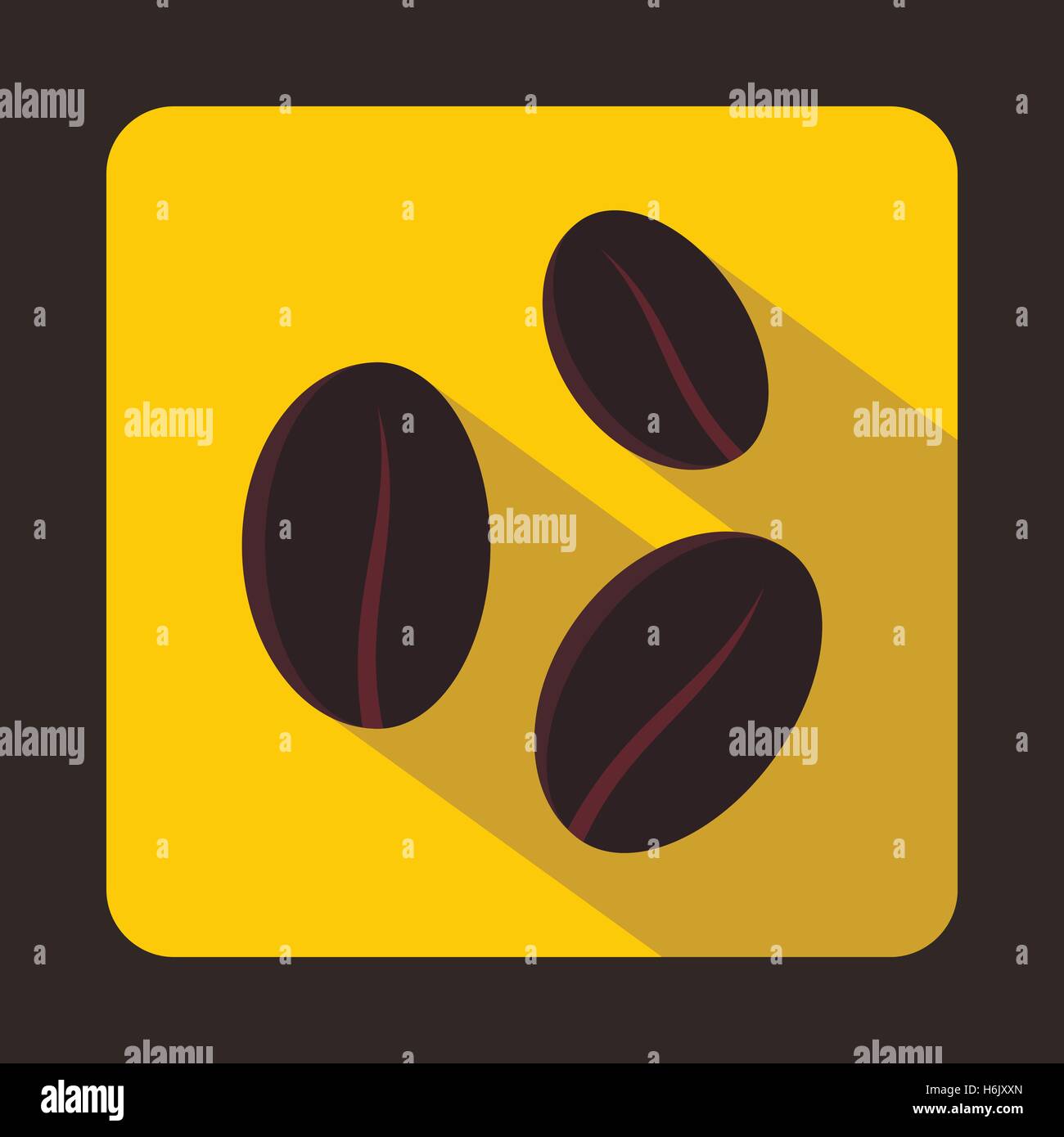 Coffee beans icon in flat style Stock Vector Image & Art - Alamy