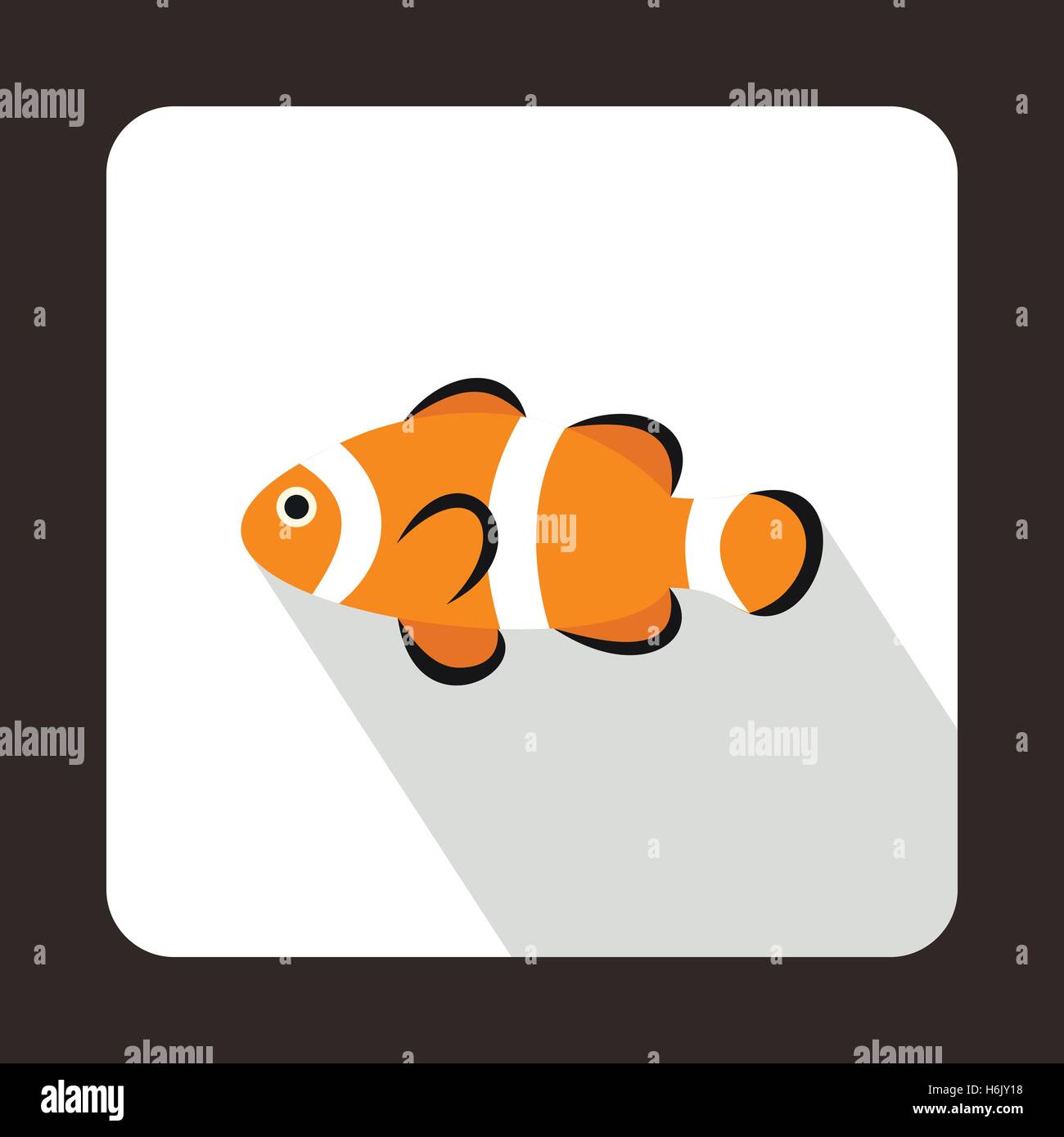 Cute clown fish icon, flat style Stock Vector Image & Art - Alamy