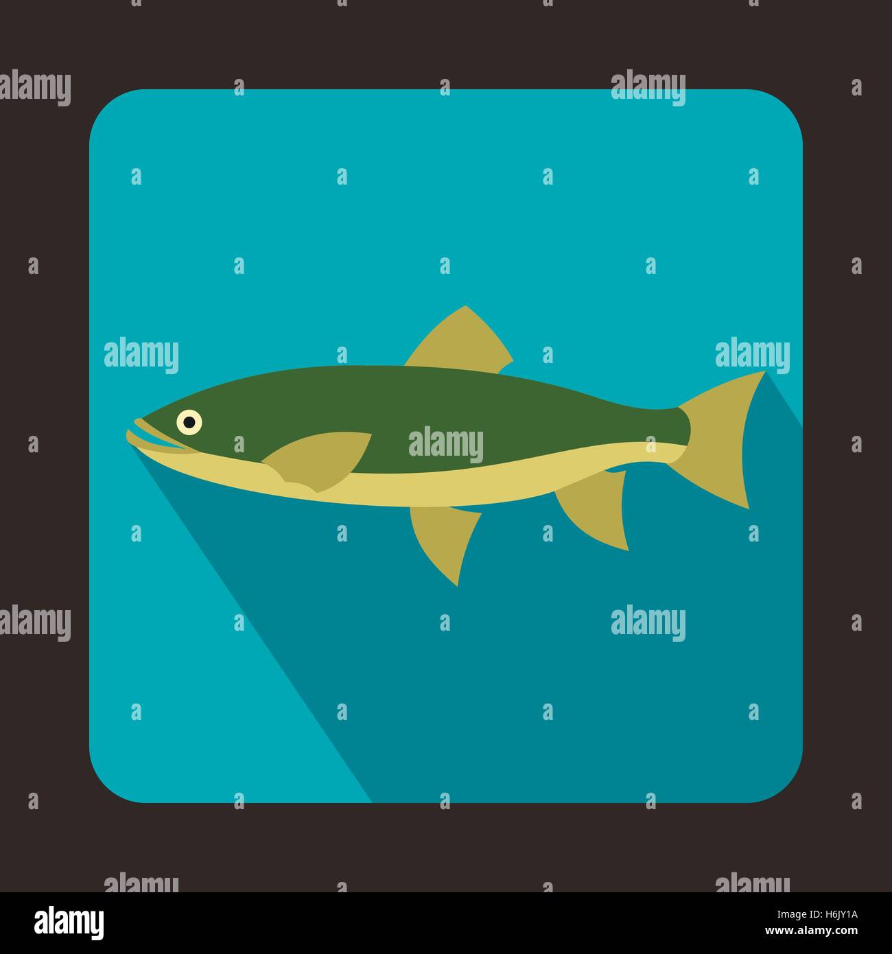 Fish icon in flat style Stock Vector Image & Art - Alamy