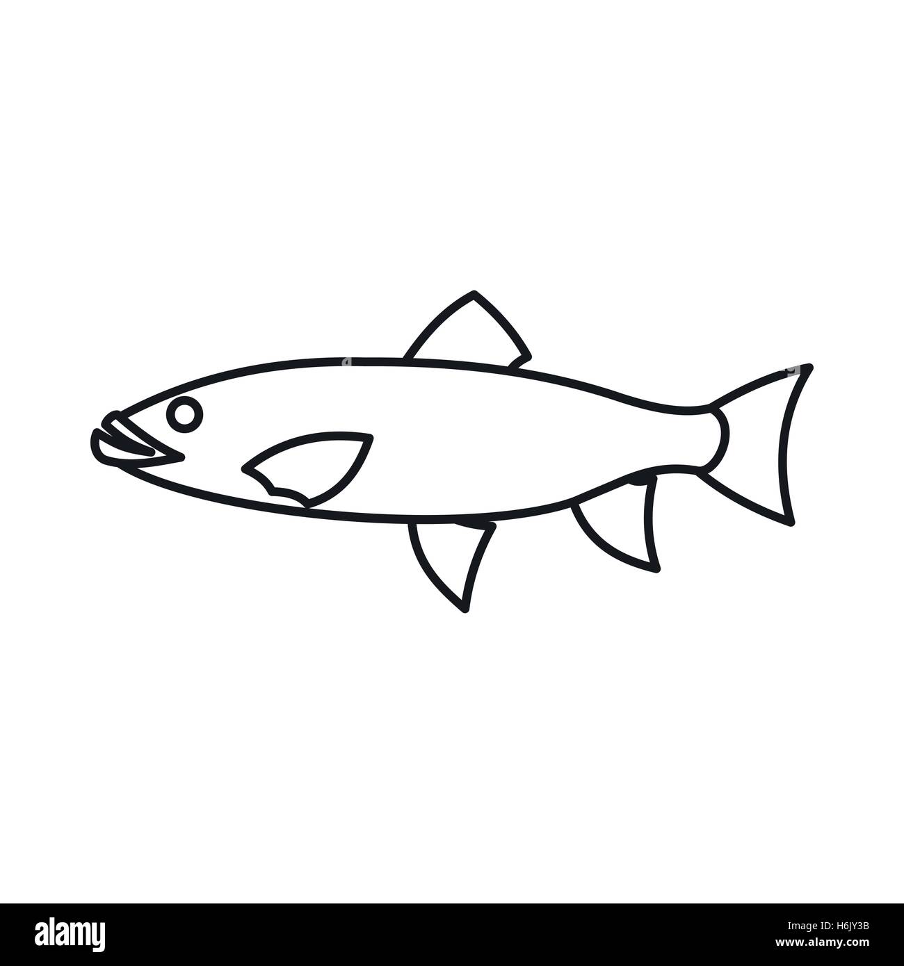 Fish icon, outline style Stock Vector Image & Art - Alamy