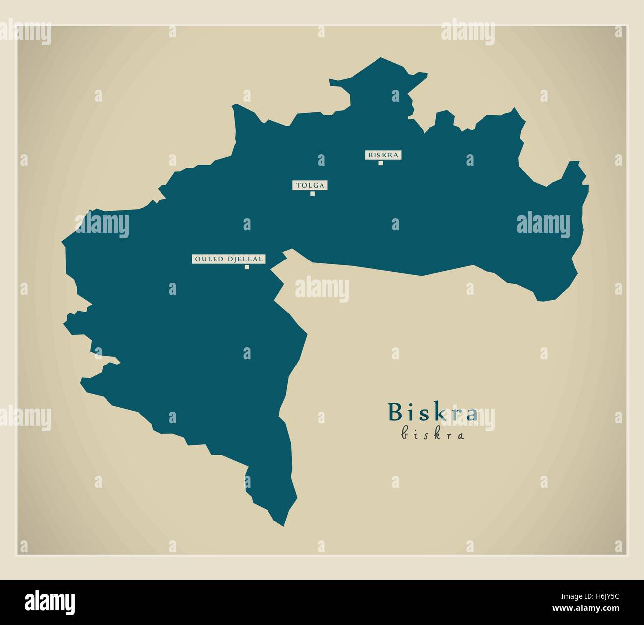 Modern Map - Biskra DZ Stock Vector Image & Art - Alamy