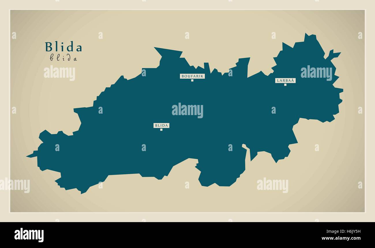 Modern Map - Blida DZ Stock Vector Image & Art - Alamy