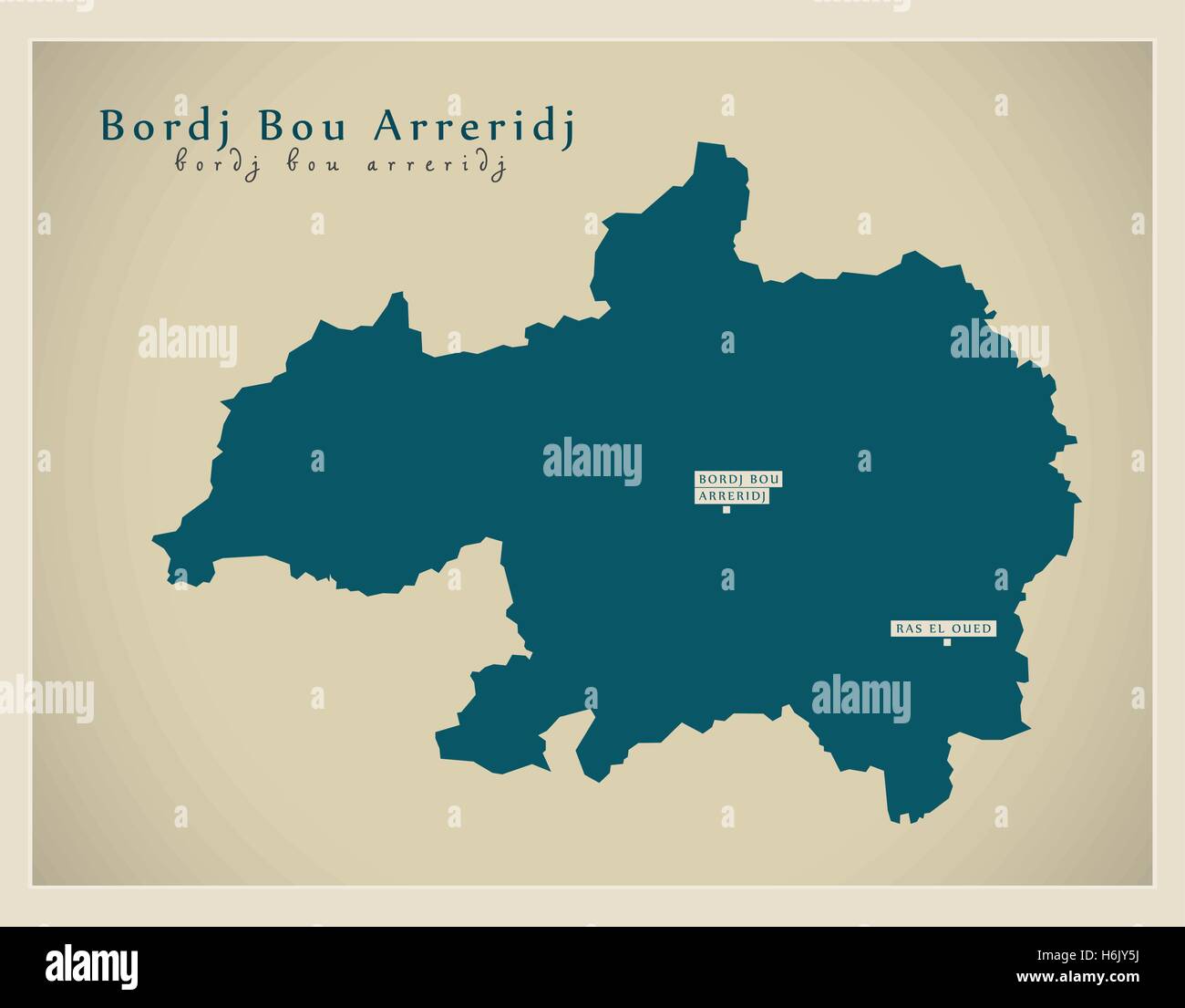 Modern Map - Bordj Bou Arreridj DZ Stock Vector Image & Art - Alamy