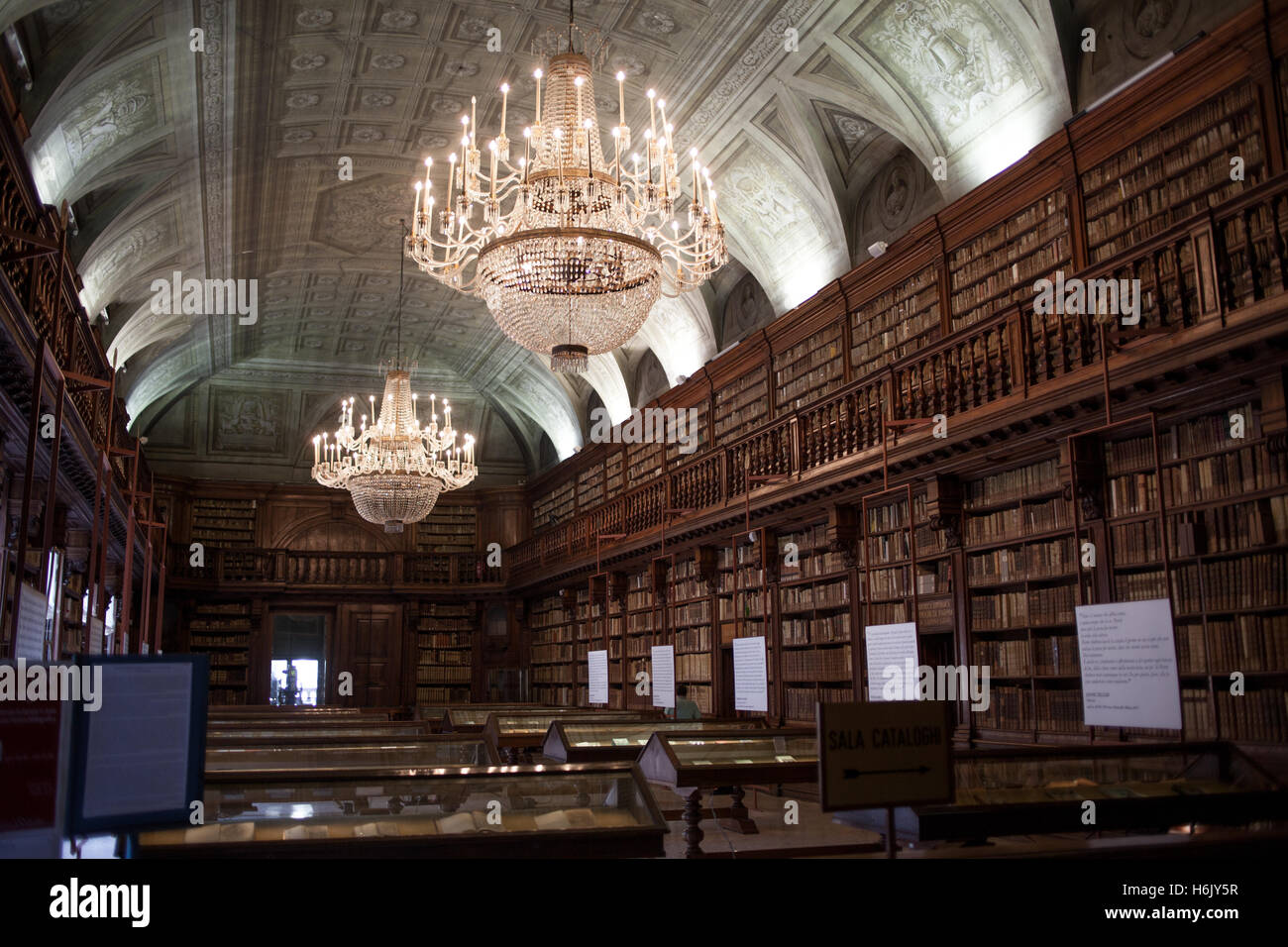 MILAN, ITALY-MAY 28, 2012: The Long Room in Library Brera University of ...