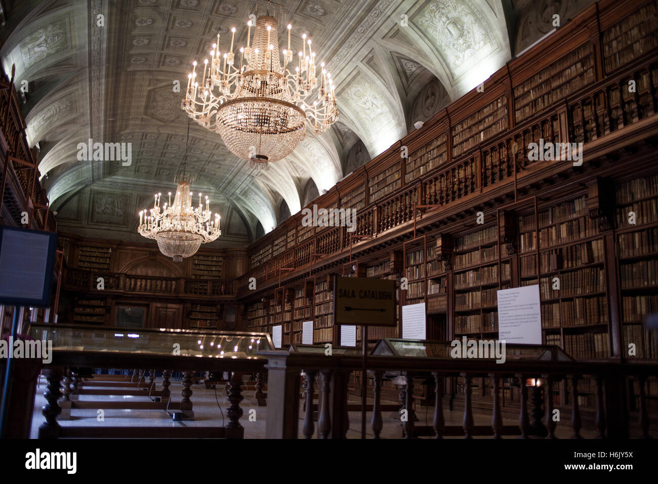 MILAN, ITALY-MAY 28, 2012: The Long Room in Library Brera University of ...