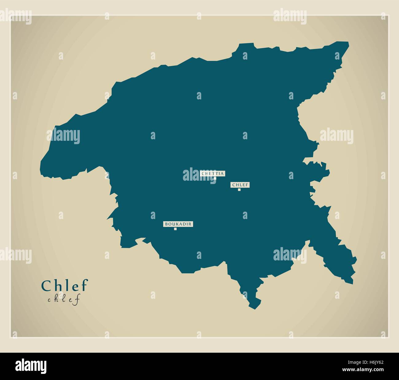 Modern Map - Chlef DZ Stock Vector Image & Art - Alamy