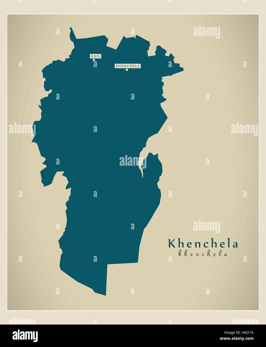 Modern Map - Khenchela DZ Stock Vector Image & Art - Alamy