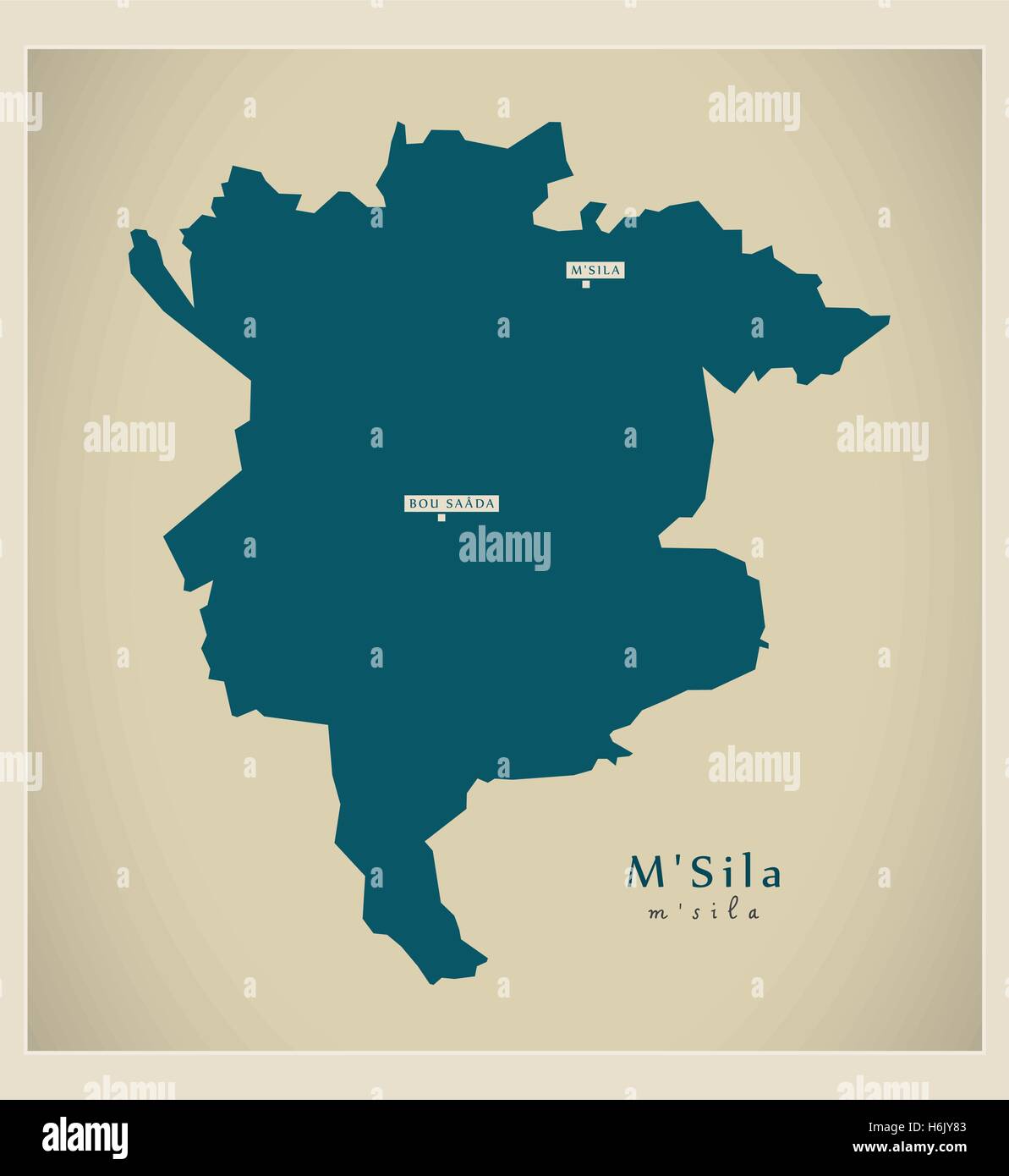 Modern Map - M'Sila DZ Stock Vector Image & Art - Alamy