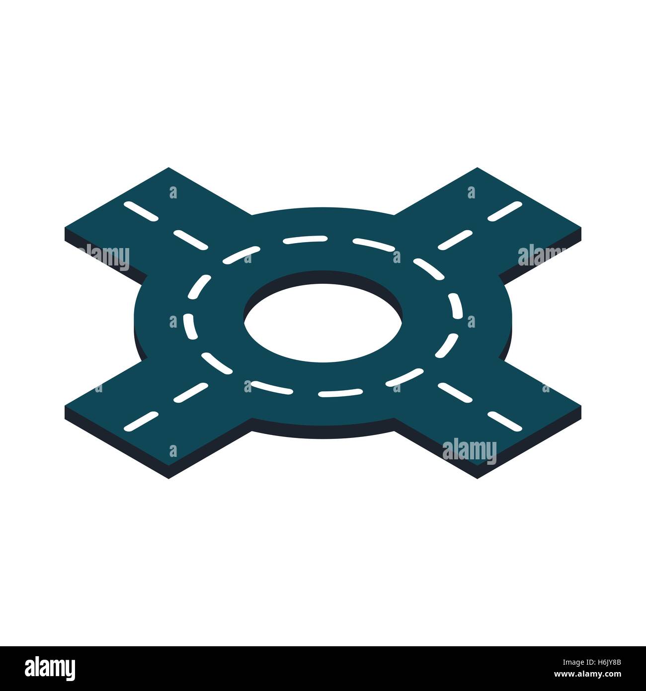 Urban road interchange Cut Out Stock Images & Pictures - Alamy