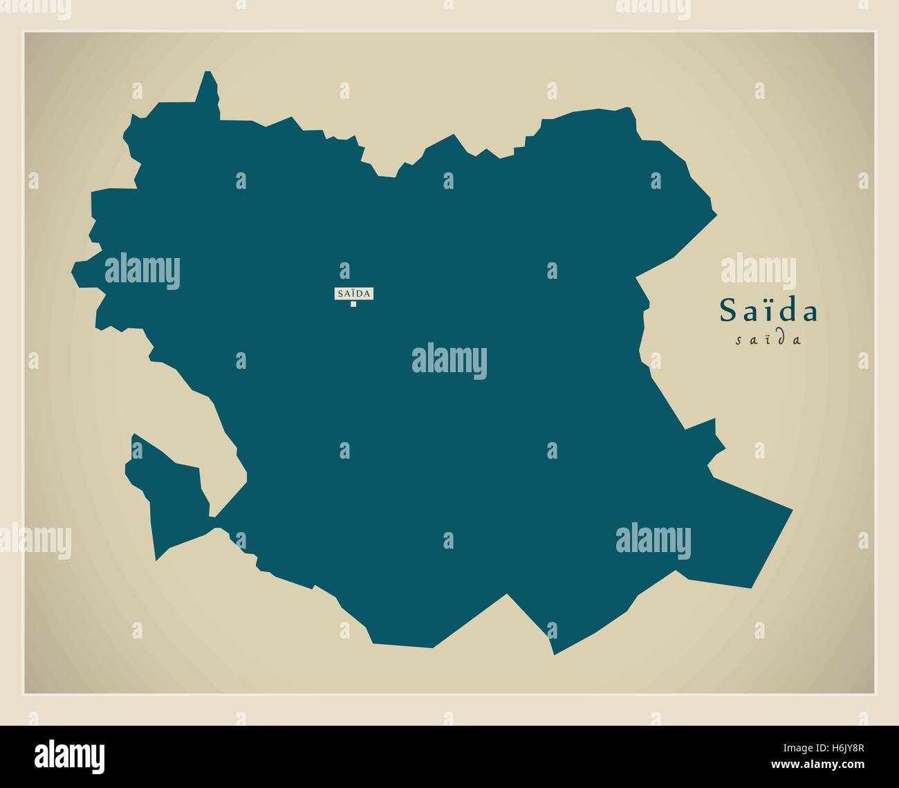 Vector map of saida hi-res stock photography and images - Alamy