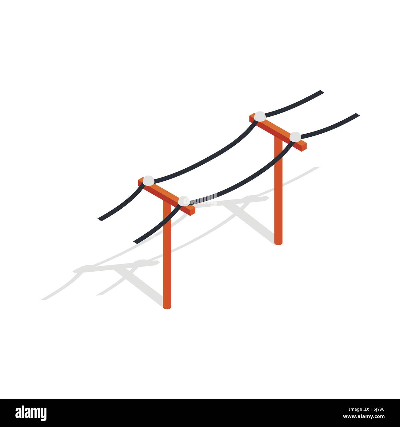 Power line icon, isometric 3d style Stock Vector Image & Art - Alamy