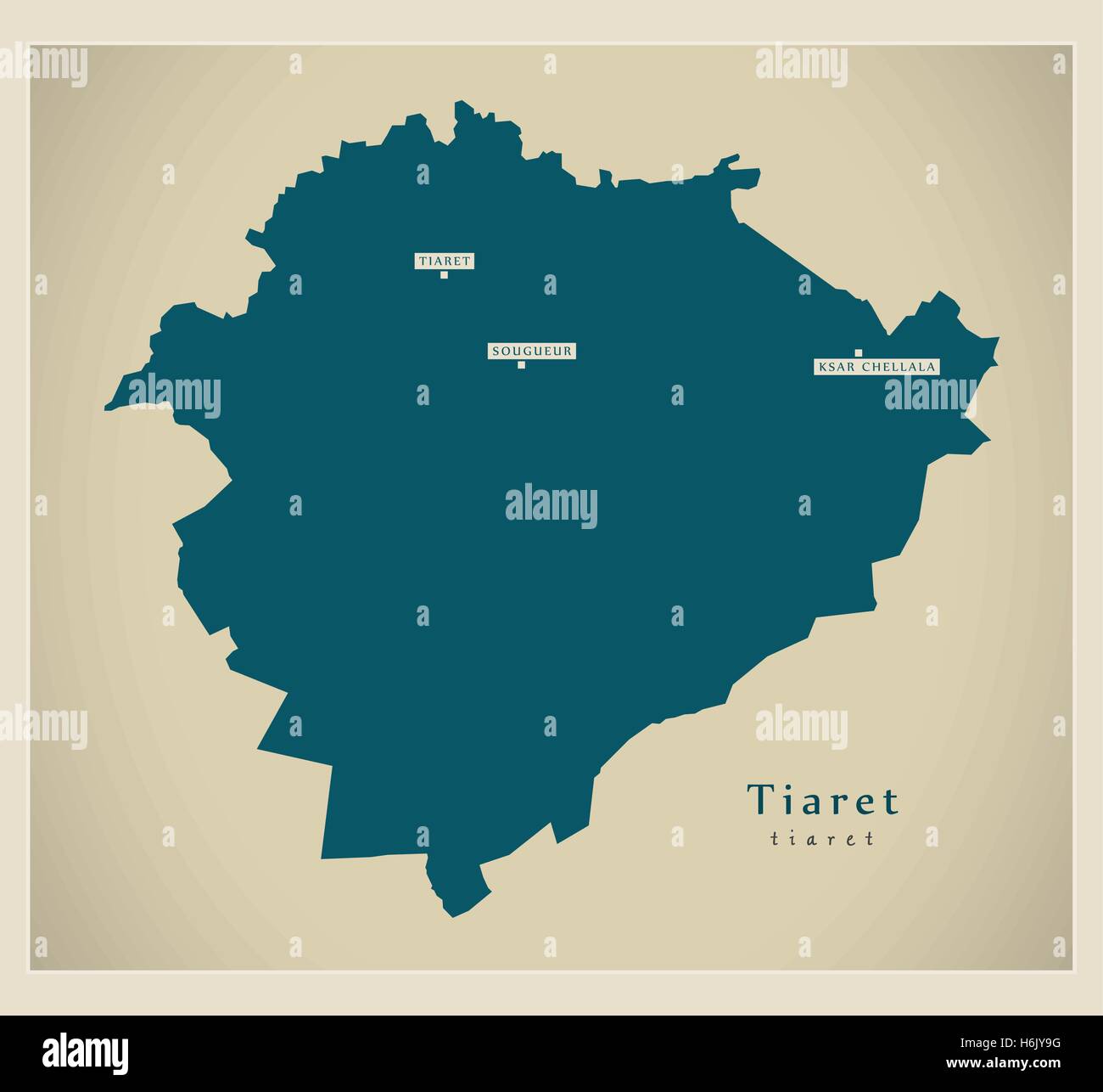 Tiaret map hi-res stock photography and images - Alamy