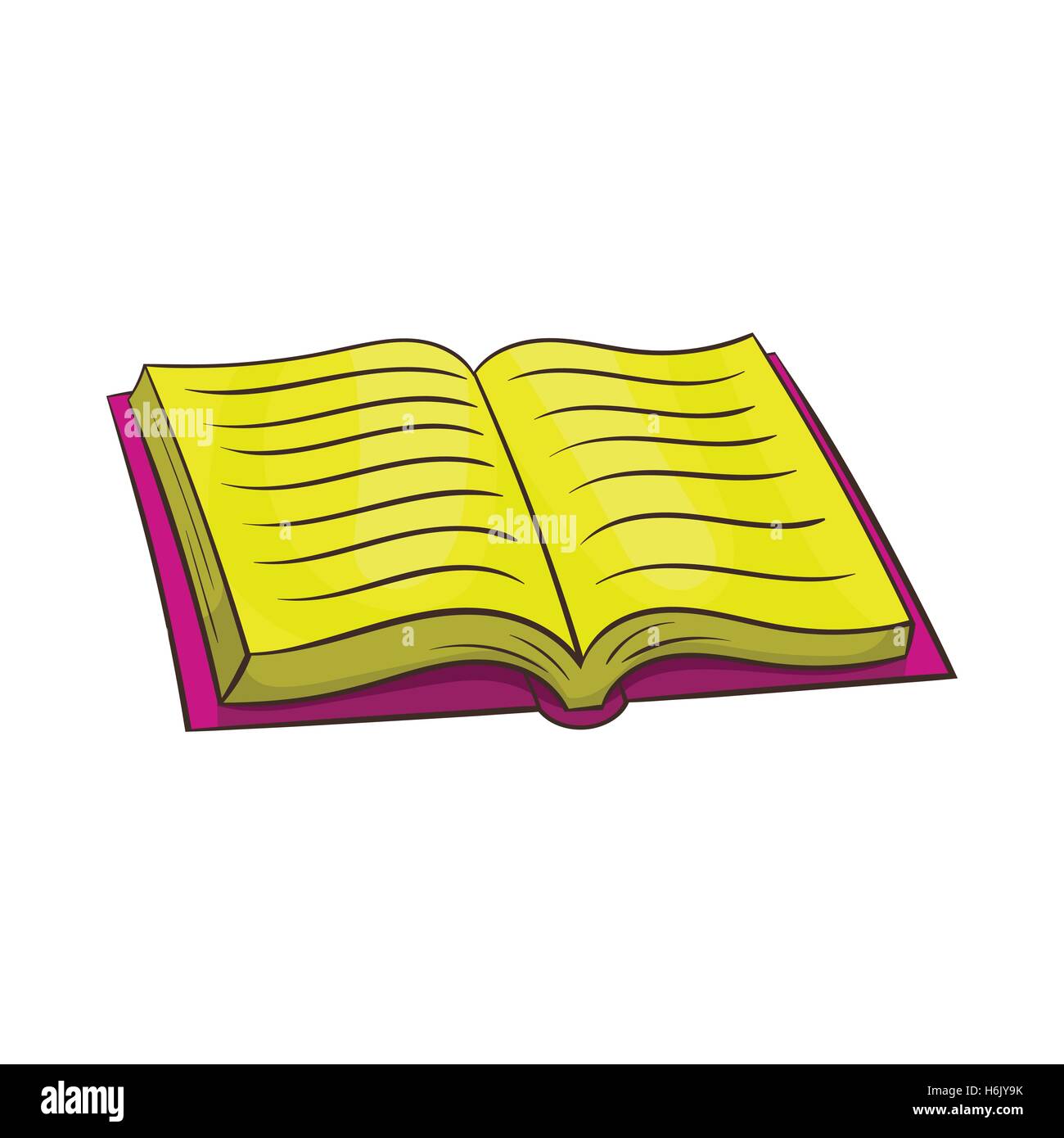 Open book icon in cartoon style Stock Vector Image & Art - Alamy