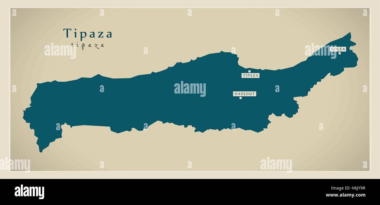 Tipaza vector map hi-res stock photography and images - Alamy