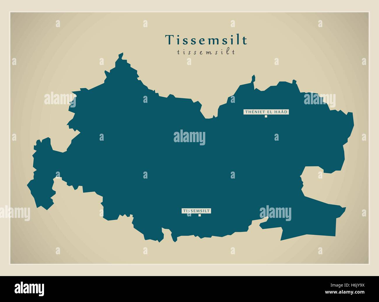 Tissemsilt vector map hi-res stock photography and images - Alamy
