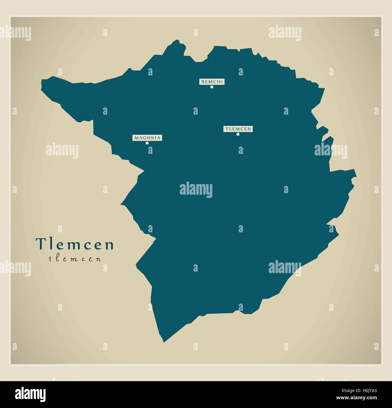 Modern Map - Tlemcen DZ Stock Vector Image & Art - Alamy