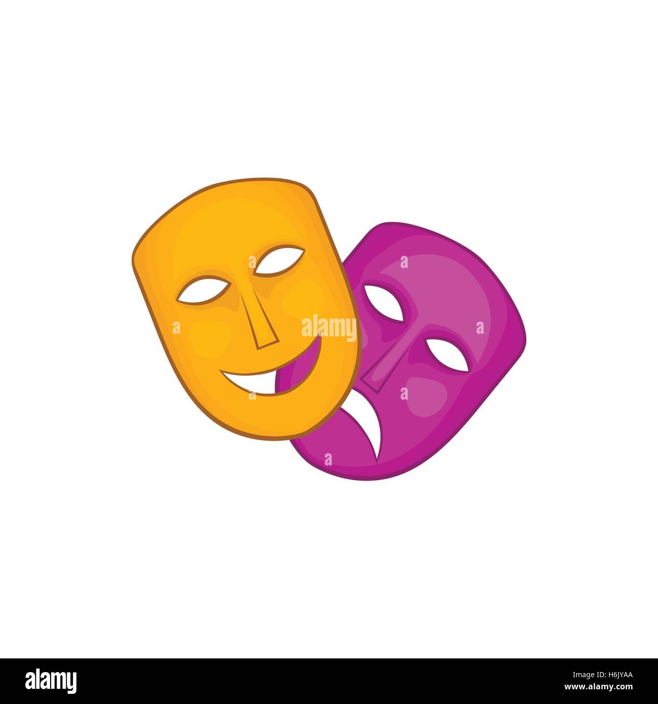 Comedy and tragedy theatrical masks icon Stock Vector Image & Art - Alamy