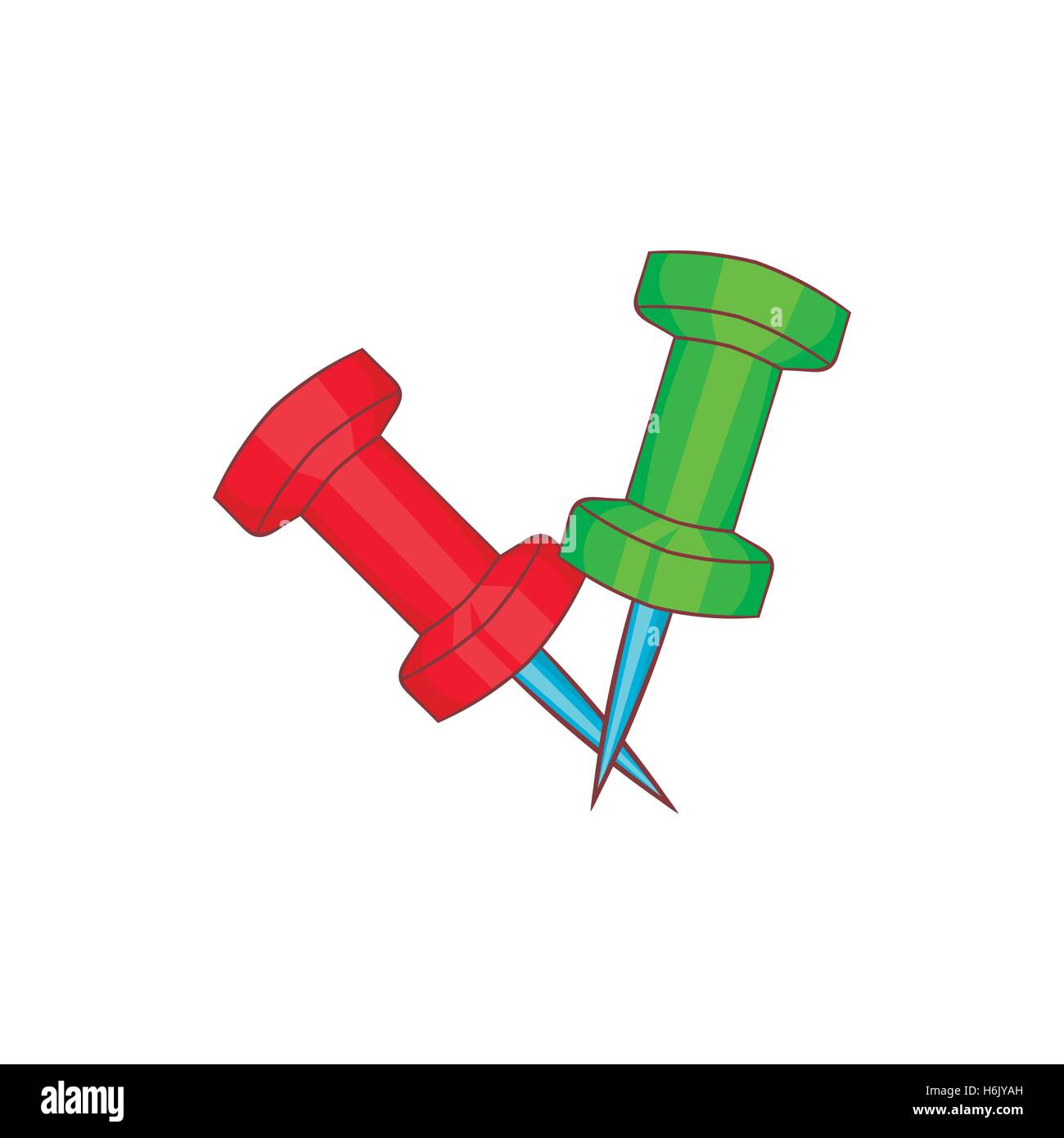 Two pins icon in cartoon style Stock Vector Image & Art - Alamy